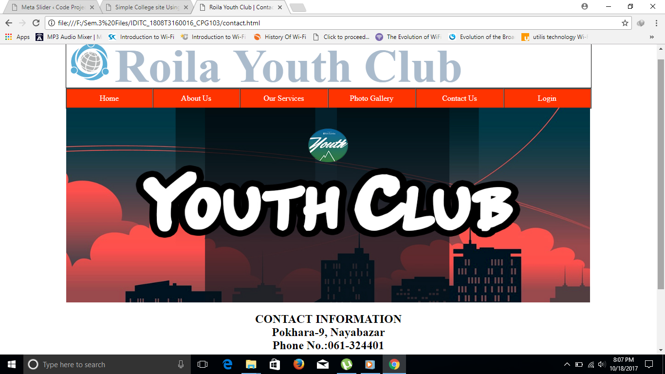 Social Club's Site Using HTML, CSS & JAVASCRIPT - Code Projects