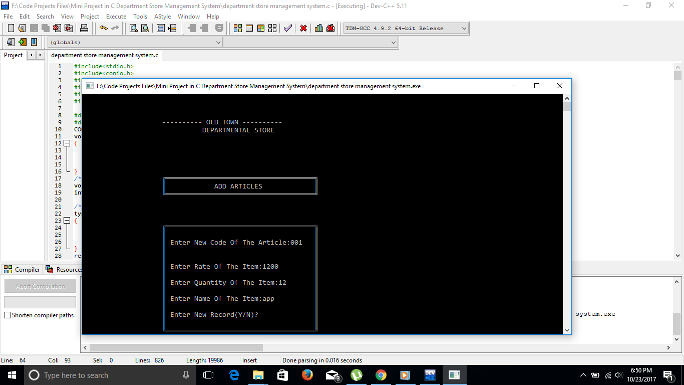 Departmental Store Management System In C Programming With Source Code