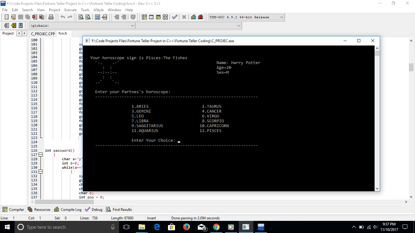 Fortune Teller In C++ With Source Code - Code Projects