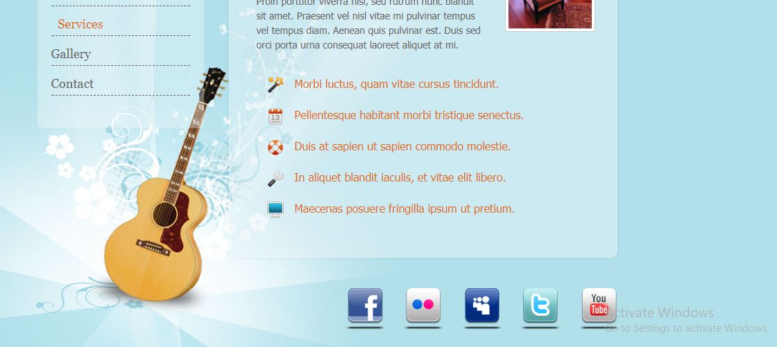 Online Music Gallery Using Html And Css Code Projects