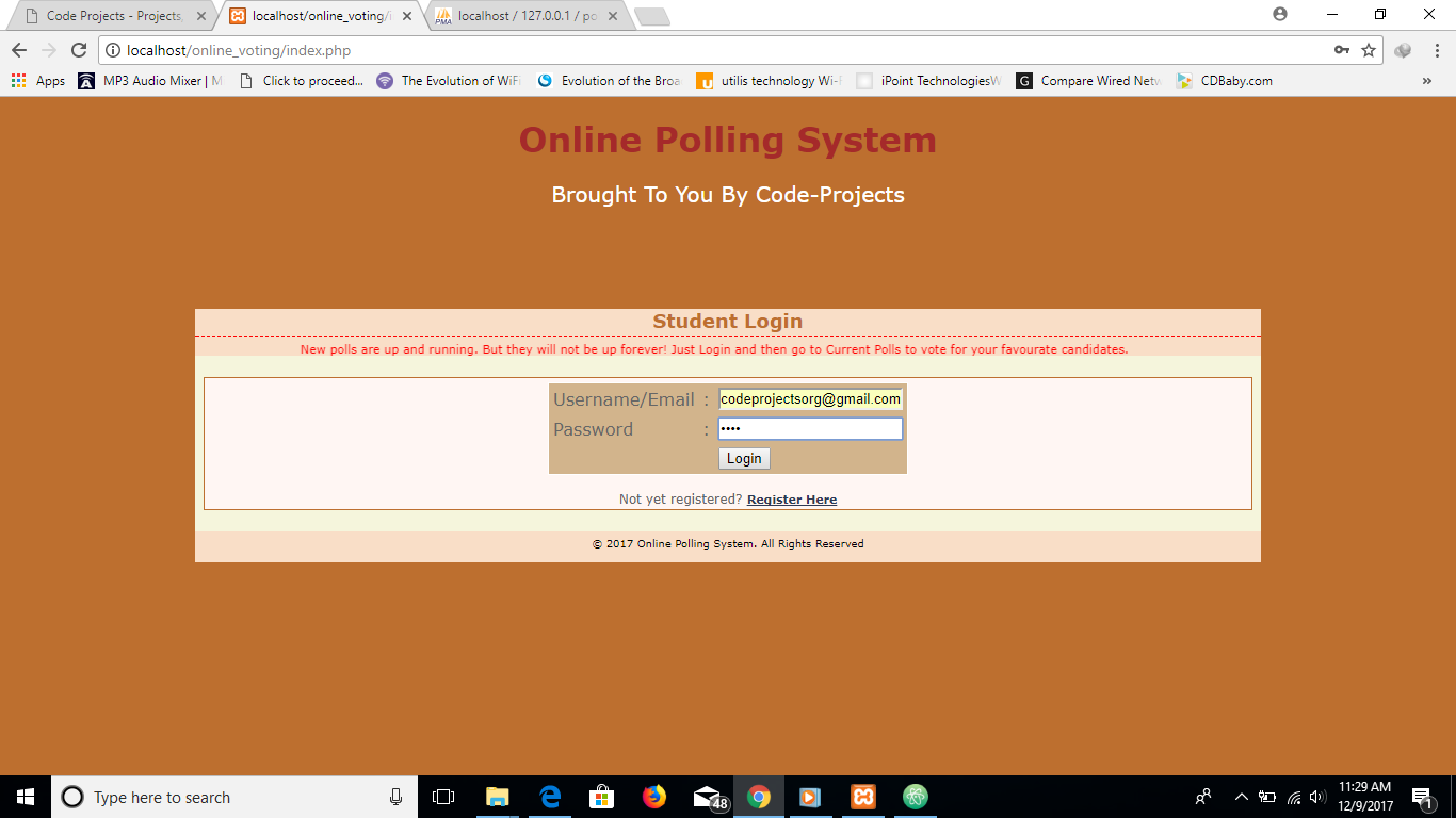Online Polling Using Php With Source Code Code Projects