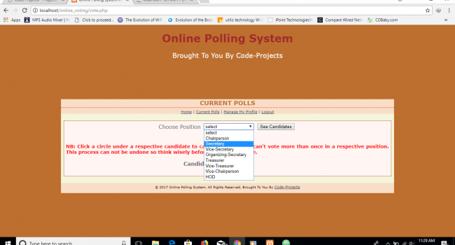 Online Polling Using PHP With Source Code | Source Code & Projects