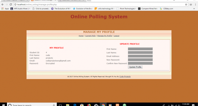 Online Polling Using Php With Source Code Source Code And Projects