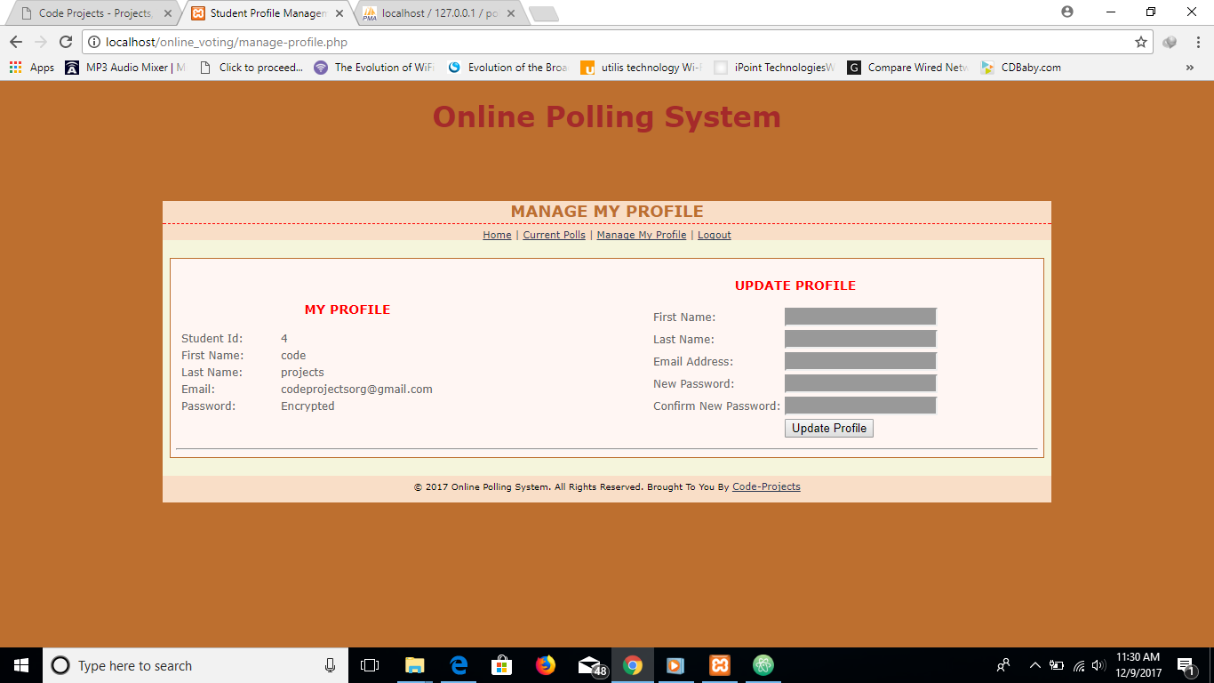 Online Polling Using Php With Source Code Code Projects