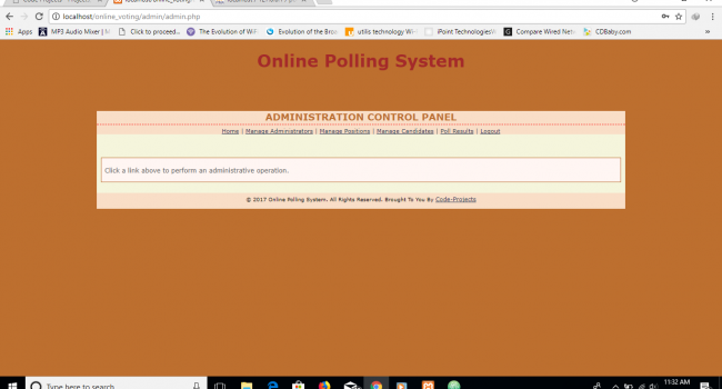 Online Polling Using PHP With Source Code | Source Code & Projects