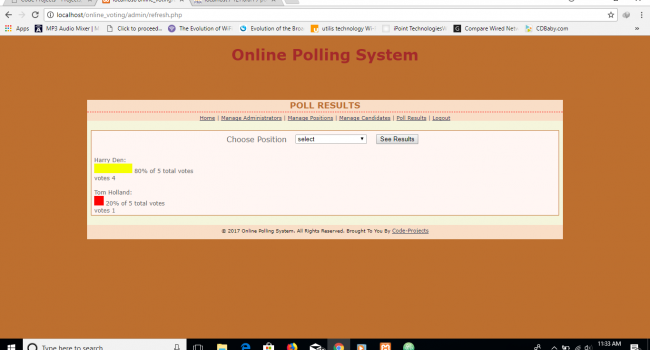 Online Polling Using Php With Source Code Source Code And Projects 