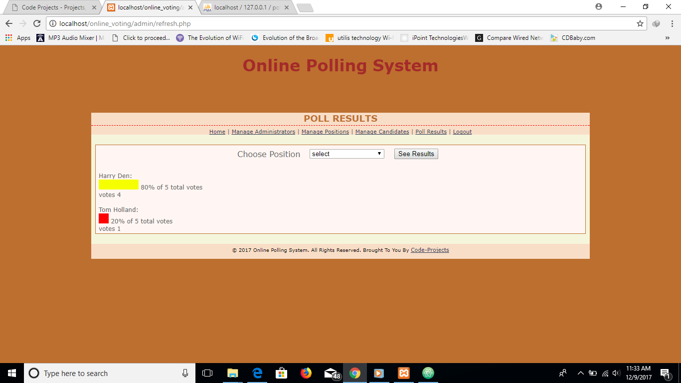 Online Polling Using Php With Source Code Code Projects