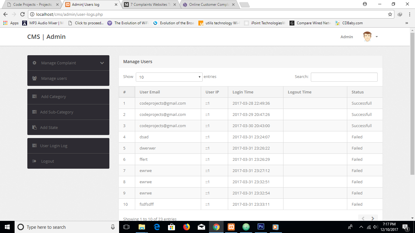 Online Complaint Site Using Php With Source Code Code Projects