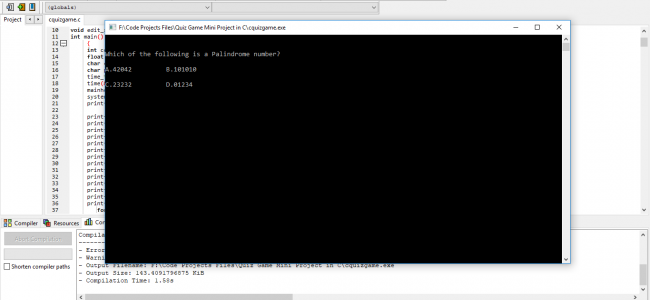 Quiz Game In C Programming With Source Code Source Code And Projects
