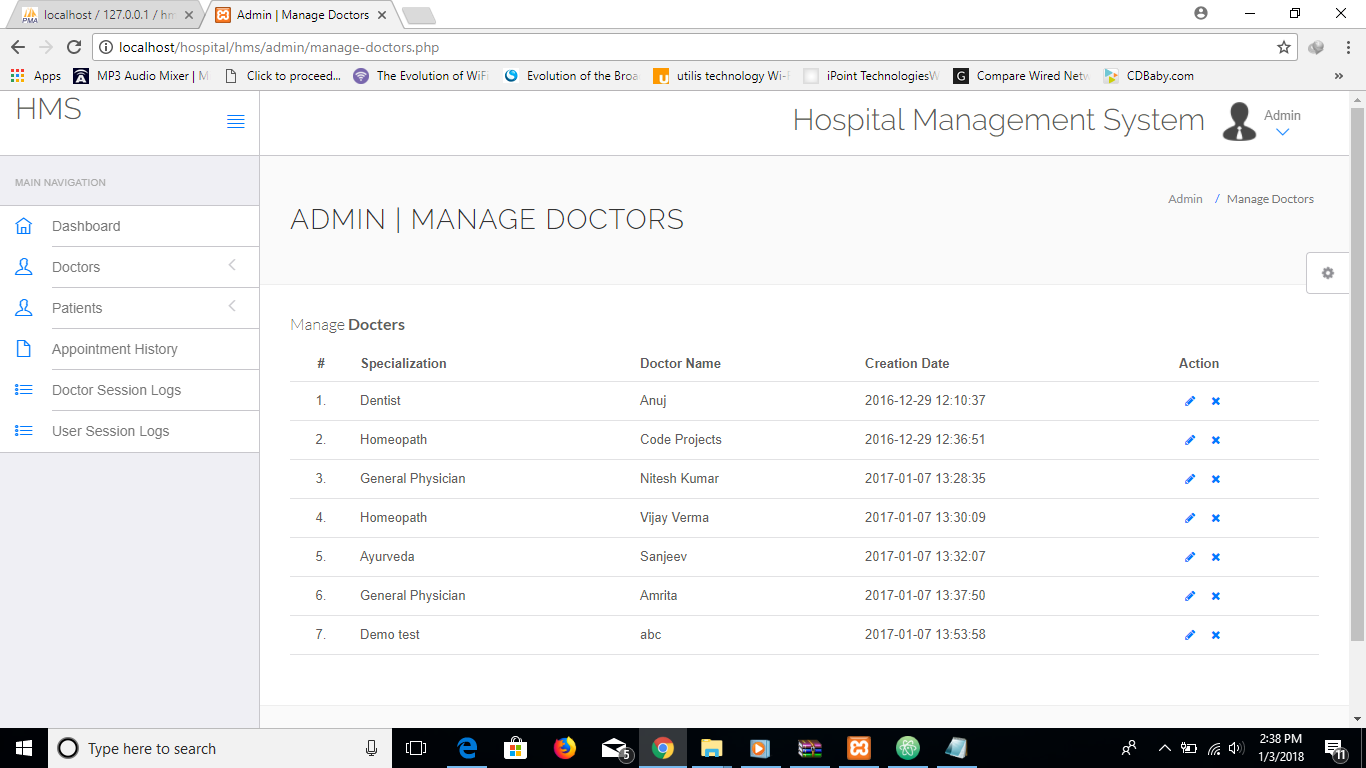 Hospital Management System Using Php With Source Code Code Projects