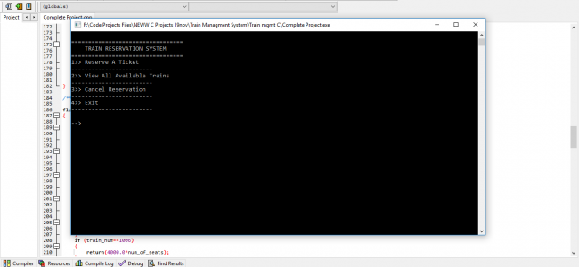 Train Ticket Reservation System In C Programming With Source Code Source Code And Projects