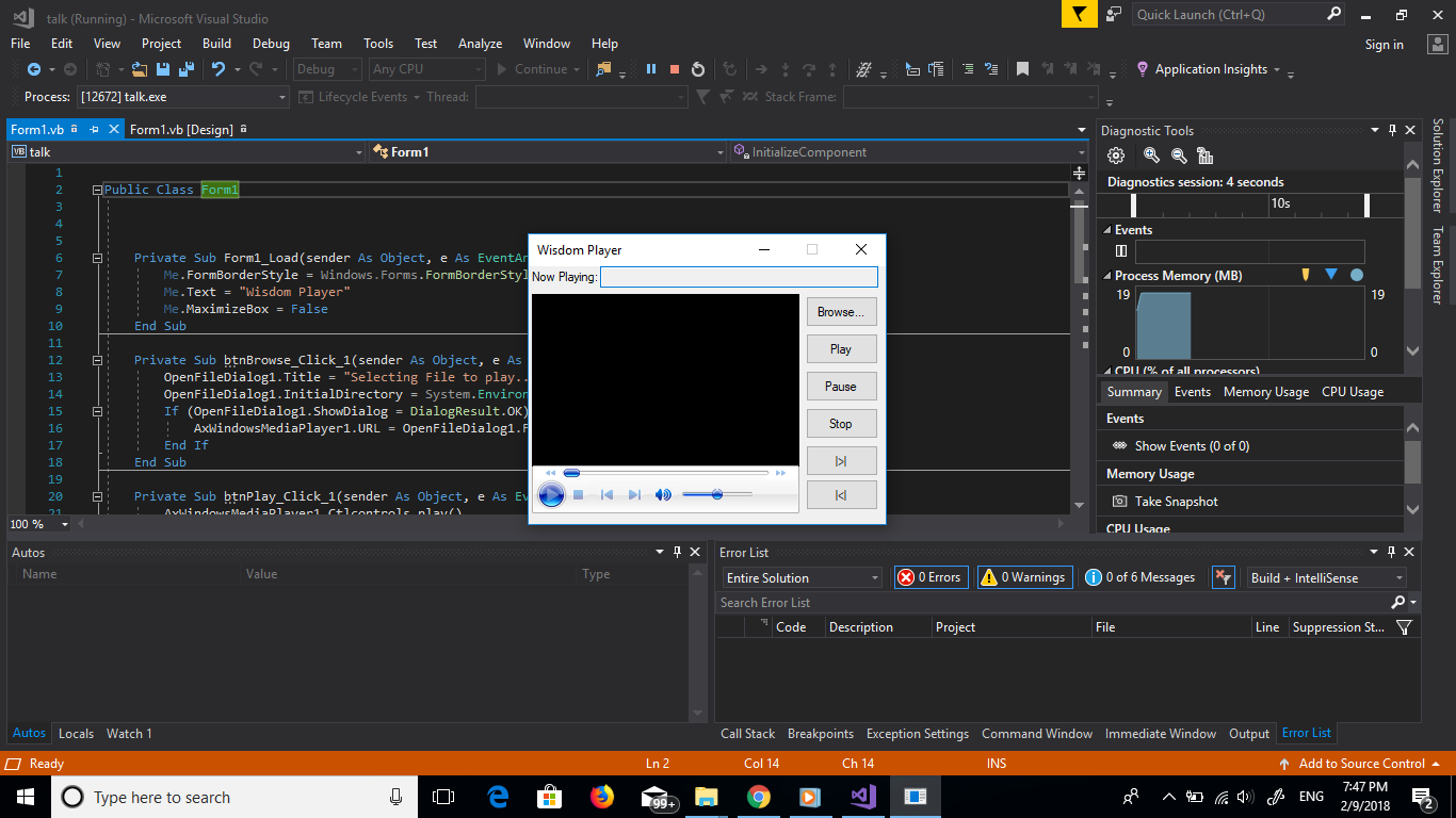 Media Player In Vbnet With Source Code Code Projects 5636