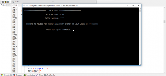 Police Fir Record Management System In C Programming With Source Code Source Code And Projects