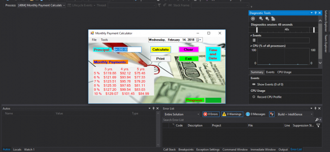 Monthly Payment Calculator In VB.NET With Source Code | Source Code & Projects
