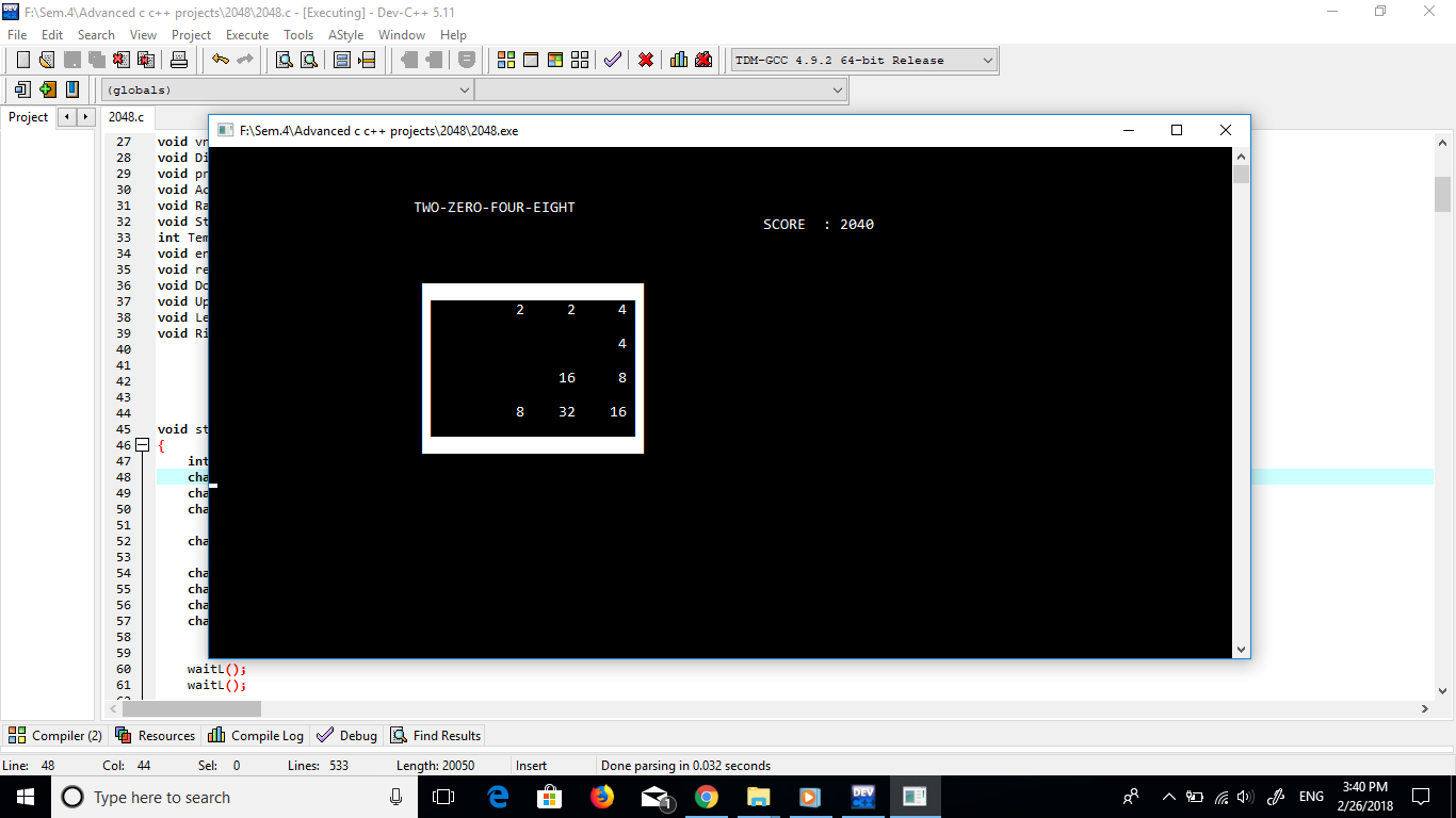 2048 Game In C Programming With Source Code - Code Projects