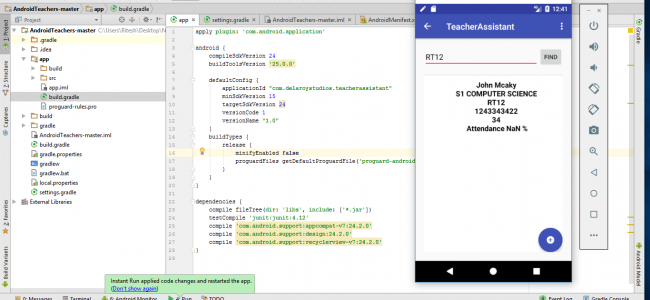 Teacher Classroom Assistant In Android With Source Code | Source Code ...