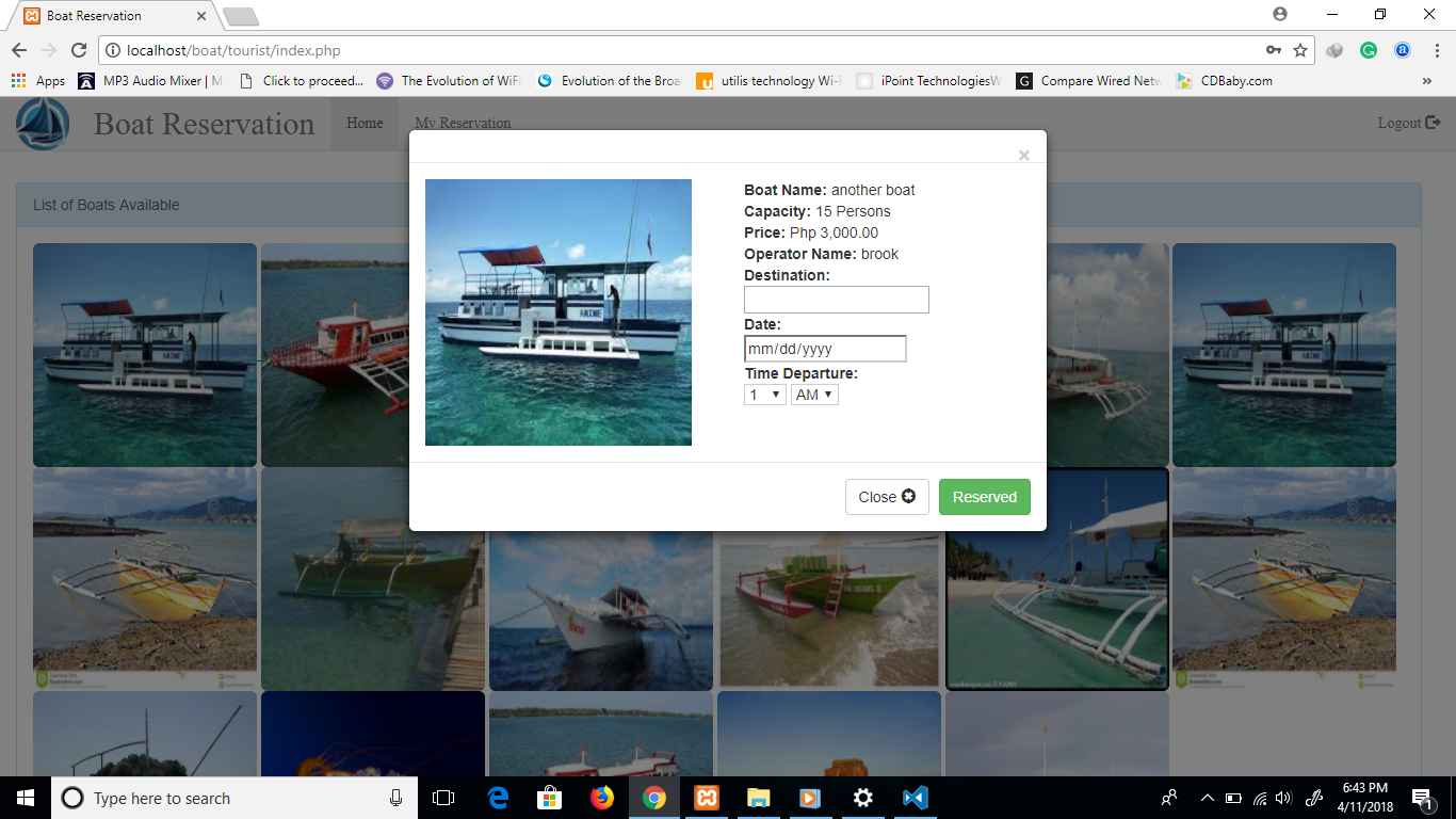 Online Boat Reservation System In Php With Source Code Code Projects 2321