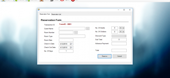 Hotel Reservation and Billing System In C# With Source Code | Source ...