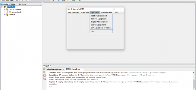 Gym Management System In Java And Awt Using Netbeans With Source Code