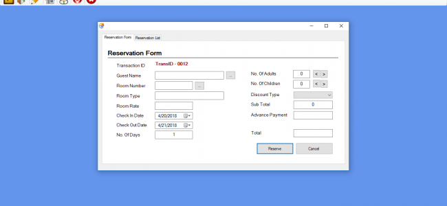 Hotel Billing And Reservation System In Vbnet With Source Code Source Code And Projects