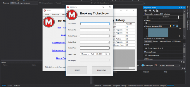 Movie Ticket Booking System In VB.NET With Source Code | Source Code ...