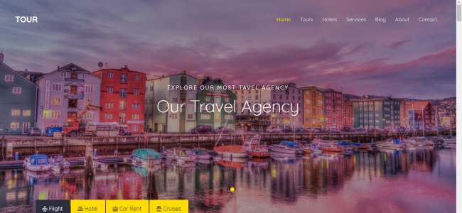Responsive Travel Agency Site In HTML5 And JavaScript With Source Code ...