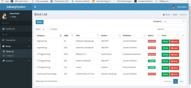 Library Management System Project In Php With Blackbook Source Code 