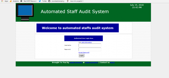 Staff Audit System In Php With Source Code Source Code And Projects