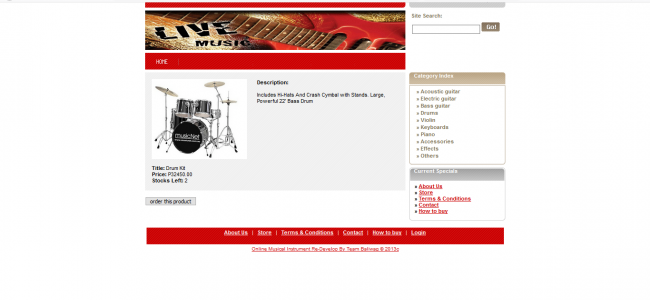 Online Musical Instrument Store Site In PHP With Source Code | Source Code & Projects