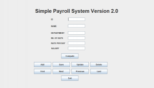 Simple Employee Payroll System In JAVA With Source Code - Source Code ...