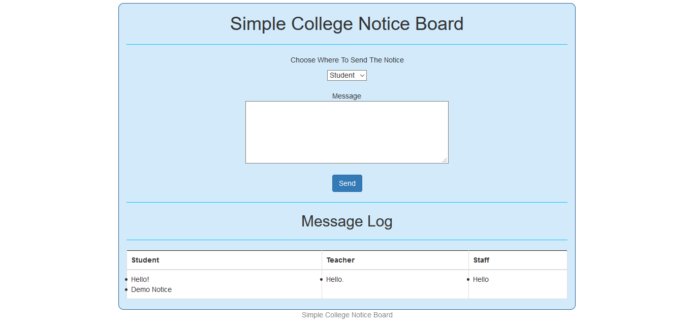 Simple College Notice Board In Php With Source Code Source Code And Projects