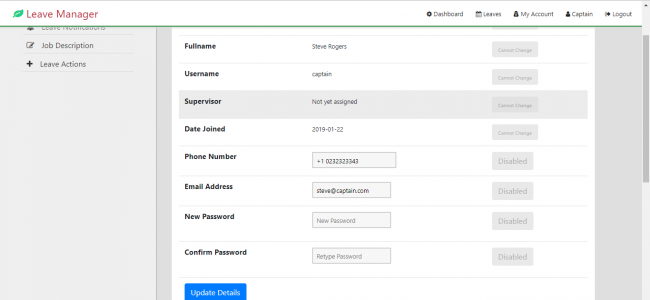 Simple Leave Manager In PHP With Source Code | Source Code & Projects