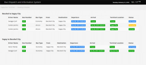 Bus Dispatch and Information System In PHP With Source Code - Source ...