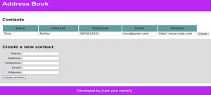 Simple Address Book In JavaScript With Source Code - Source Code & Projects