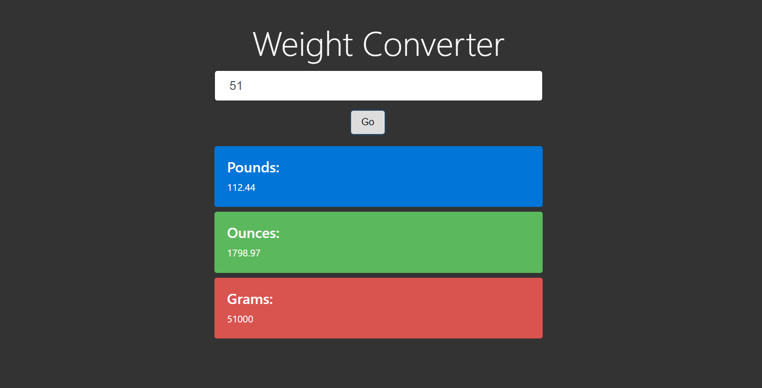 Simple Weight Converter In HTML With Source Code Source Code Projects