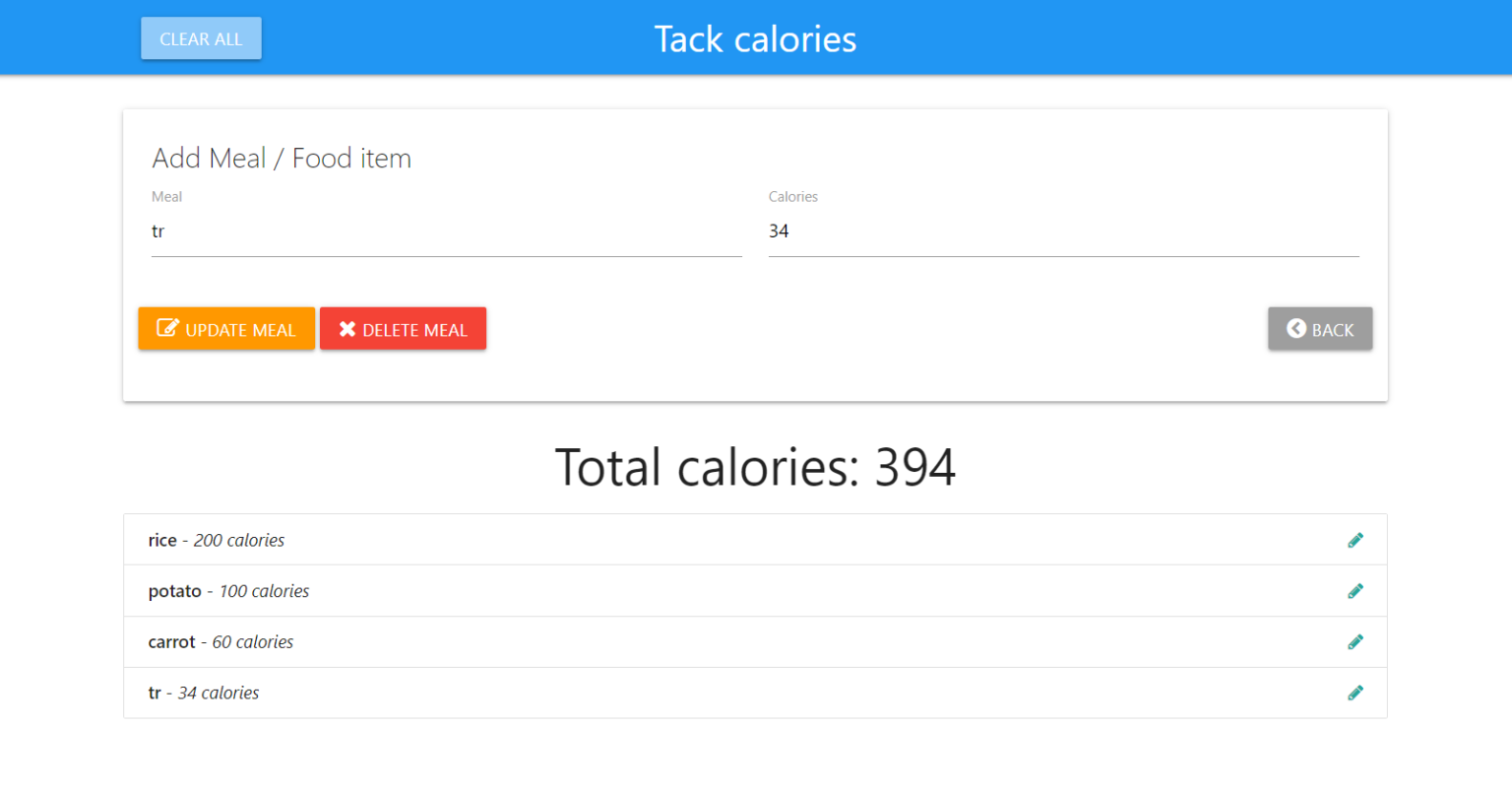 Calories Tracker In Javascript With Source Code Source Code And Projects 2723