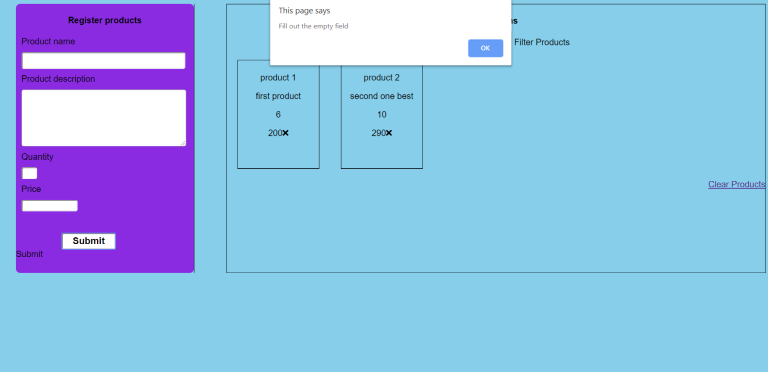 Register Items In Javascript With Source Code Source Code And Projects