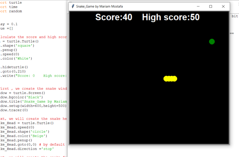 Basic Snake Game In Python With Source Code Source Code Projects