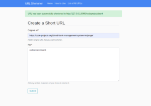 URL Shortener Using Django Framework - Source Code & Projects