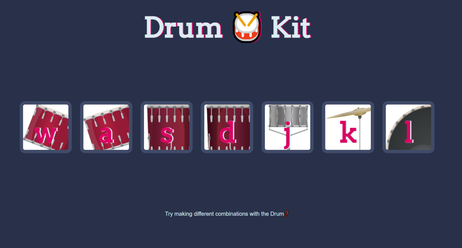 Drum Kit In Javascript With Source Code Source Code And Projects