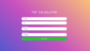 Simple JavaScript Tip Calculator With Source Code - Source Code & Projects