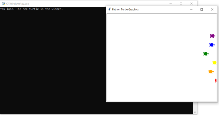 Turtle Race Bet Game In Python With Source Code Source Code Projects