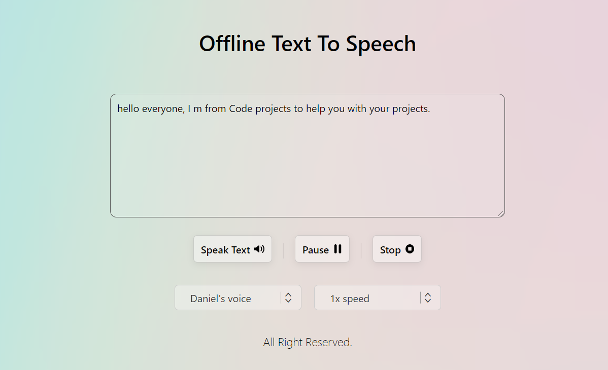 Text To Speech In JavaScript With Source Code Source Code Projects