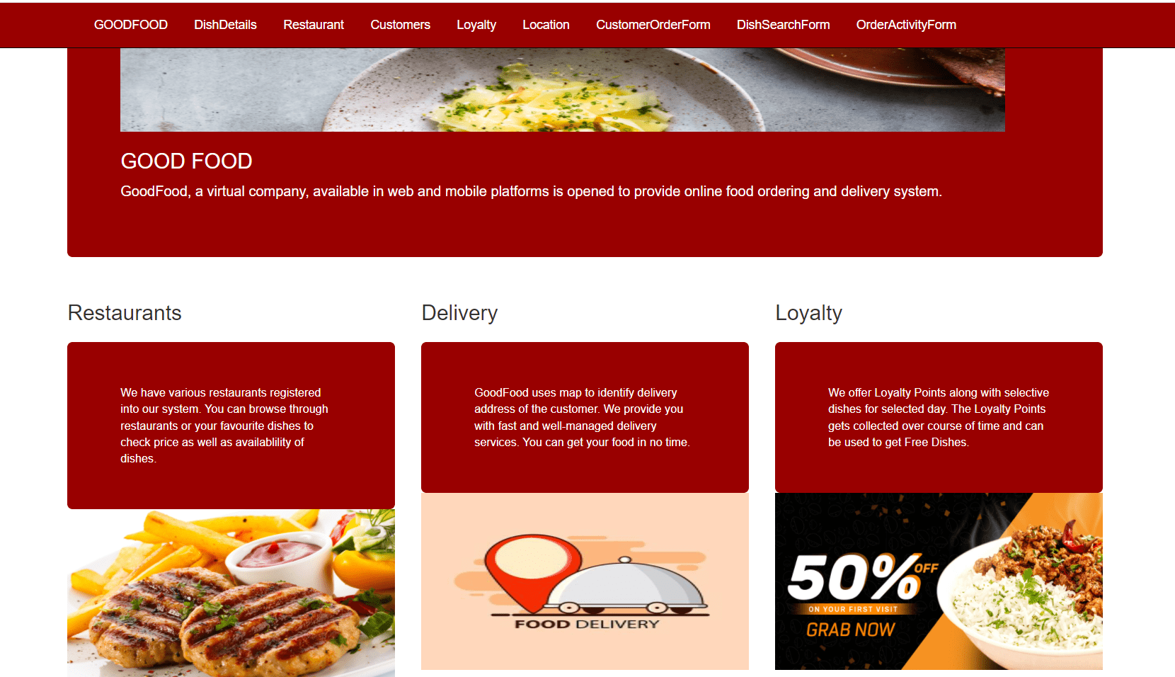 Food Management Web App In ASP NET With Source Code And Report Source