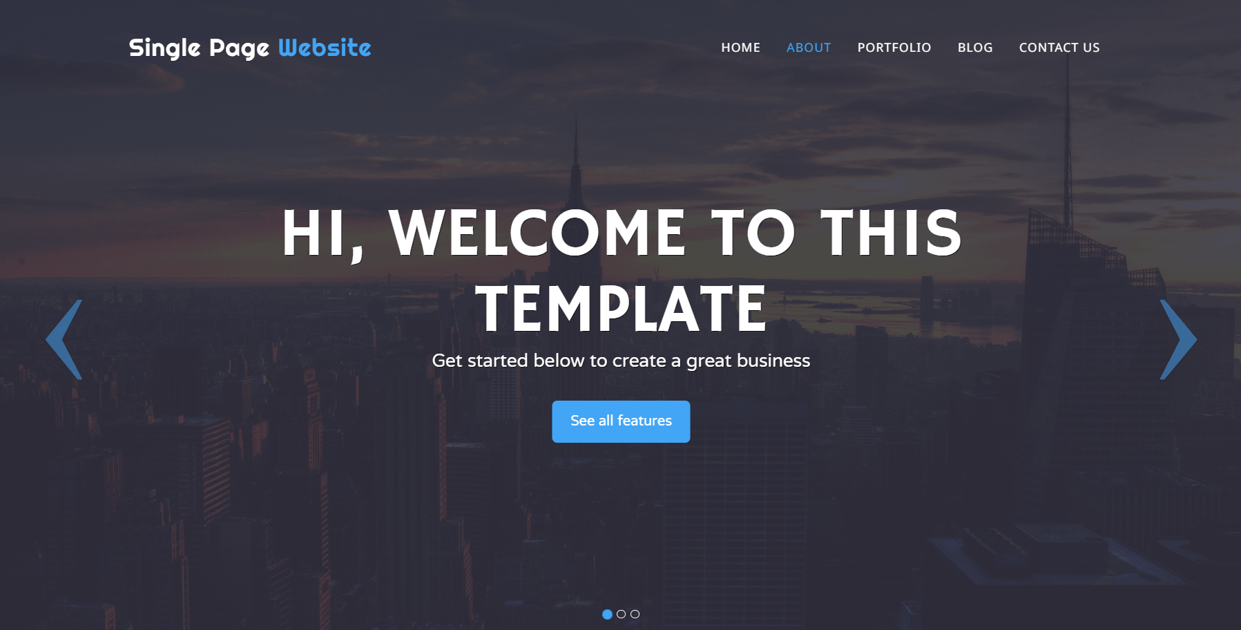 Single Page Website Template In HTML JS With Source Code Source Code 